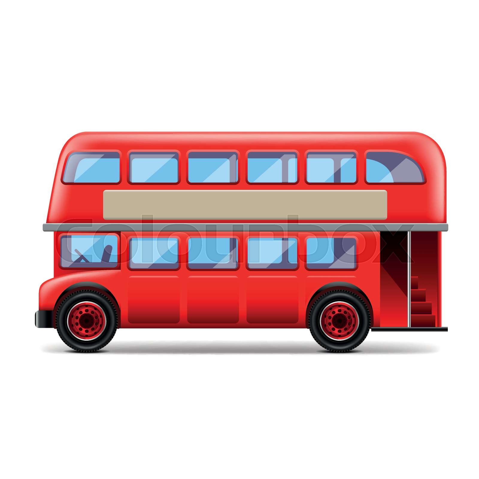 London bus isolated on white vector | Stock vector | Colourbox