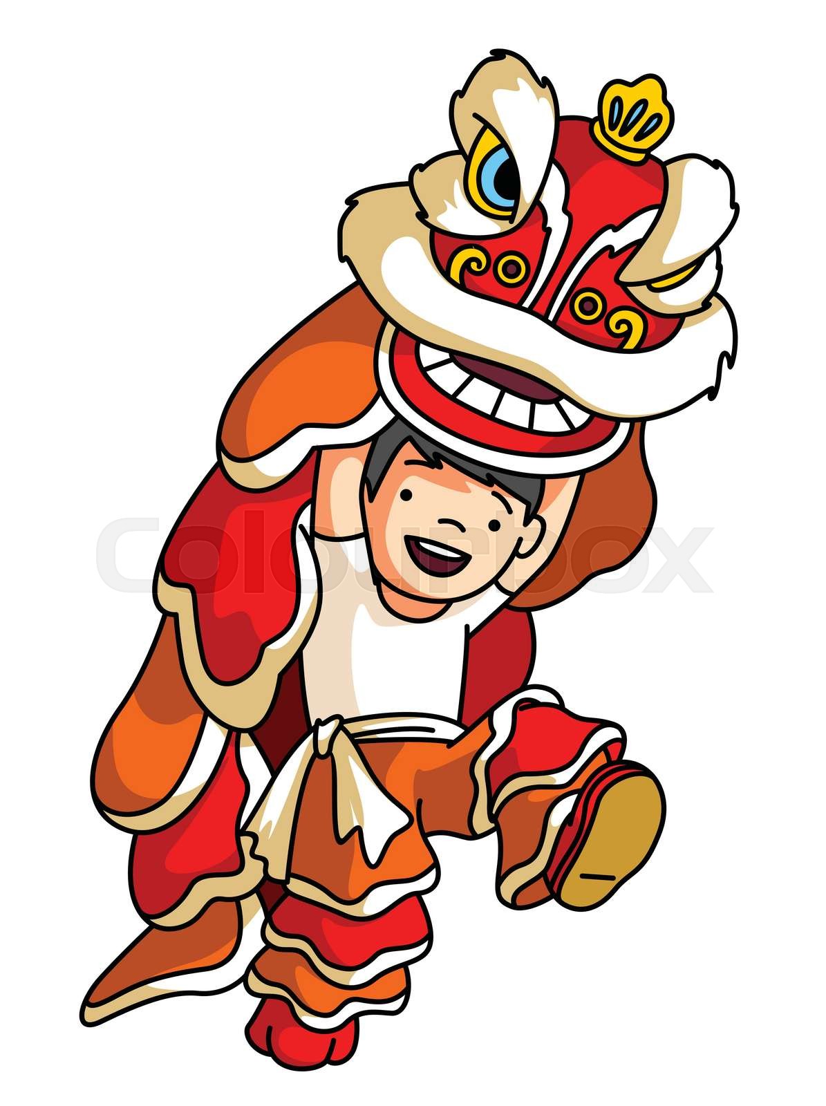Chinese dragon dance | Stock vector | Colourbox