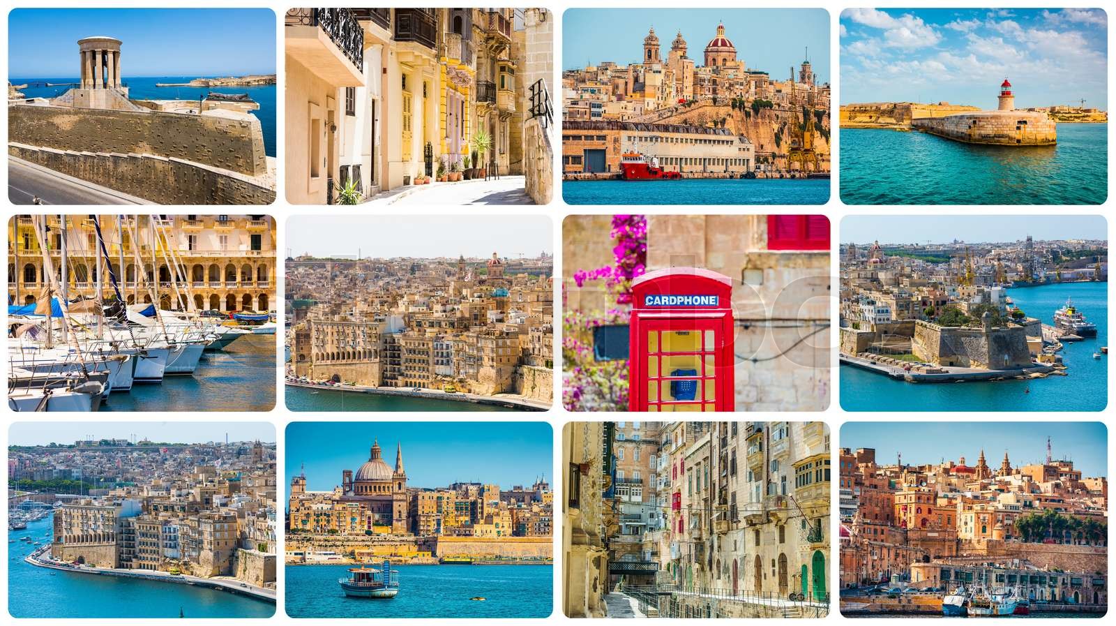 collage of Maltese sights and symbols | Stock image | Colourbox