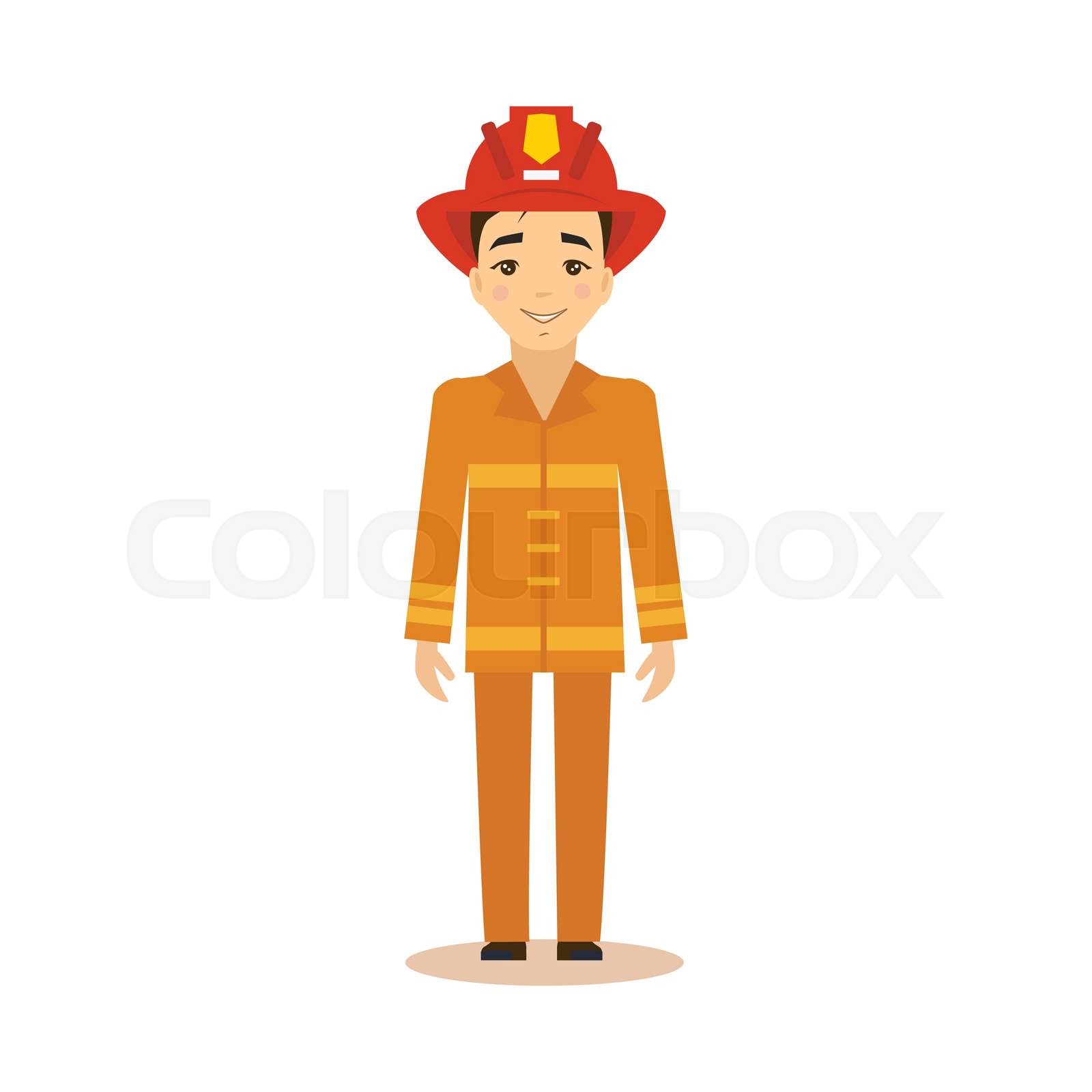 Fireman Vector Illustration. | Stock vector | Colourbox
