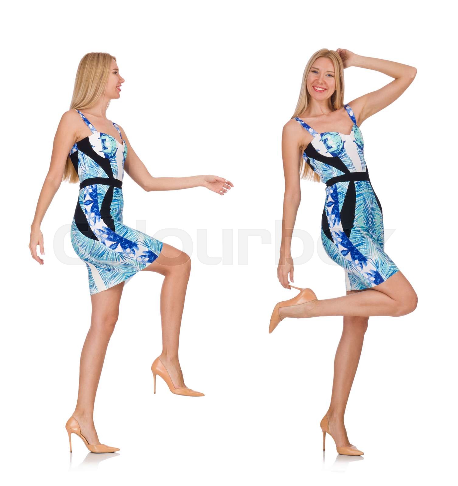Composite photo of woman in various poses | Stock image | Colourbox