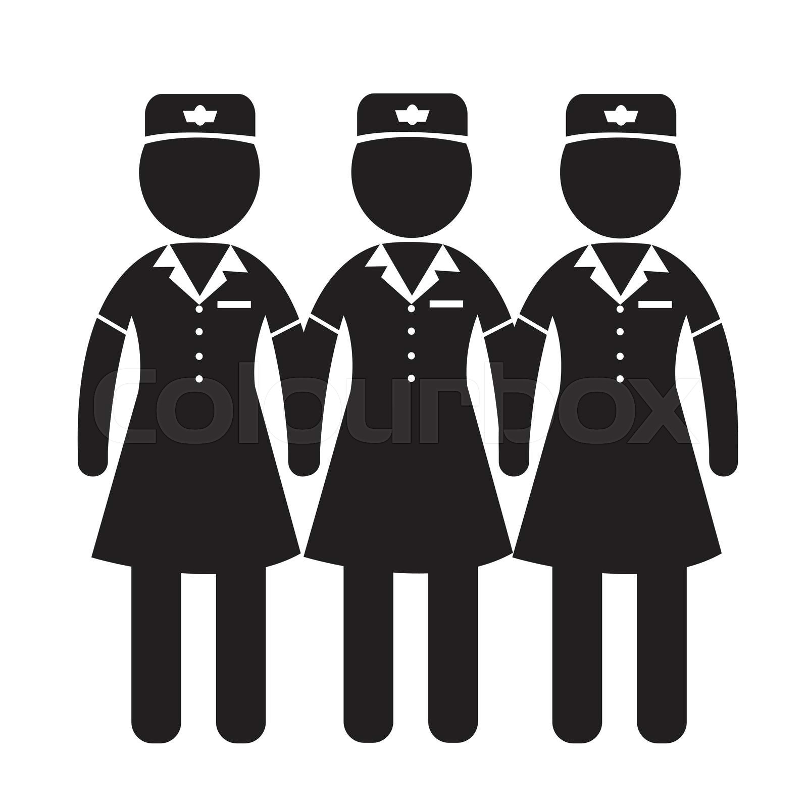 Air Hostess Stewardess icon Illustration design | Stock vector | Colourbox