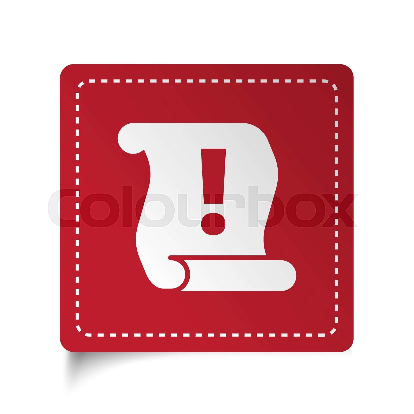 Flat Important Information icon on red sticker | Stock vector | Colourbox