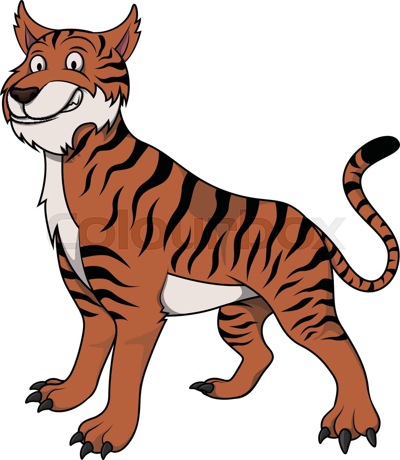 Tiger cartoon illustration | Stock vector | Colourbox
