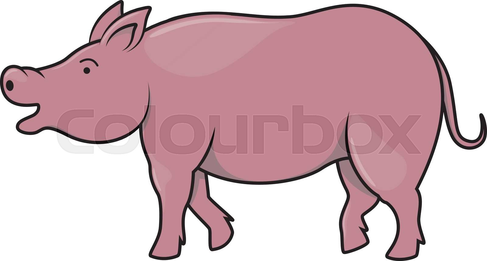 Pig cartoon illustration | Stock vector | Colourbox
