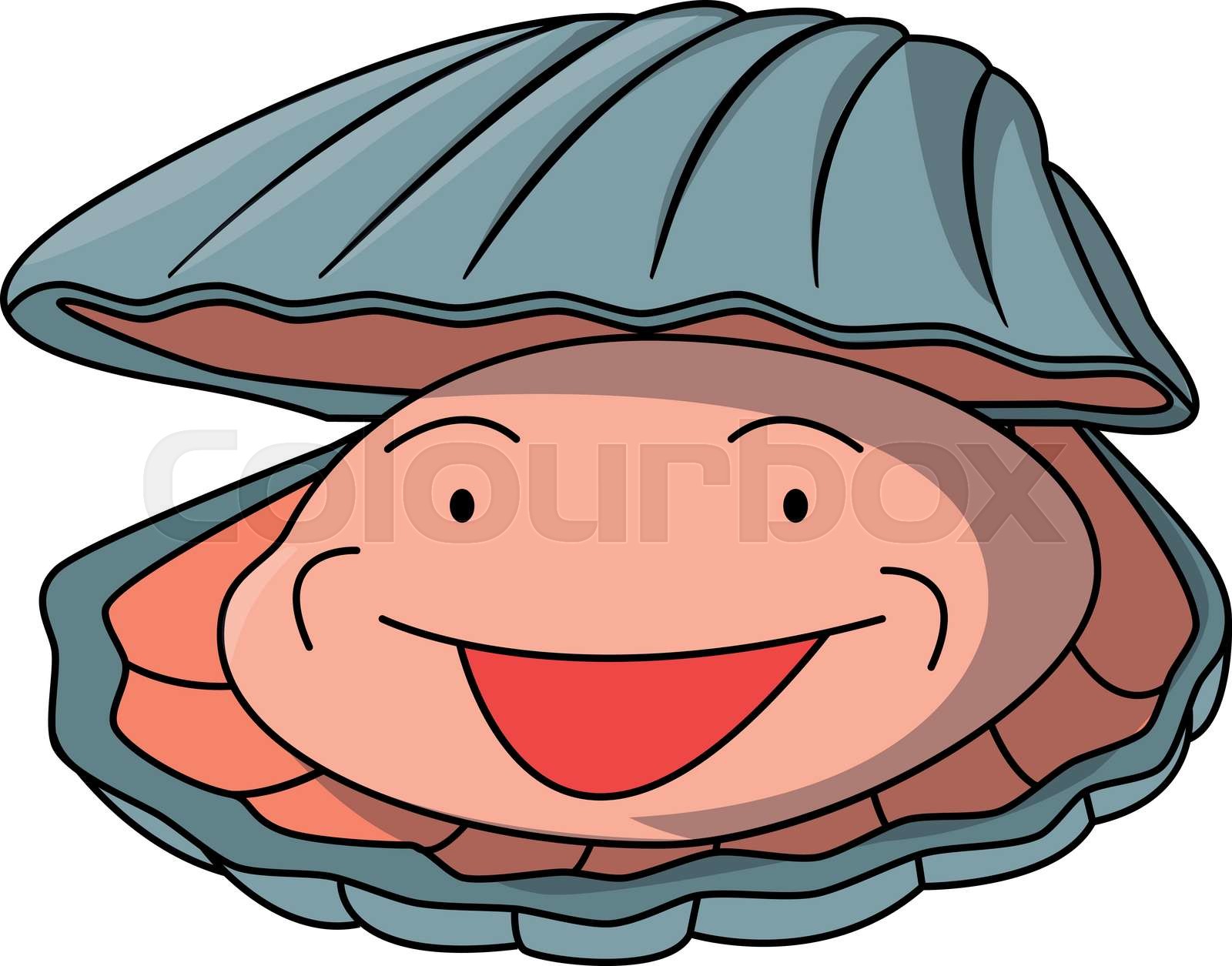 Sea shell cartoon illustration | Stock vector | Colourbox