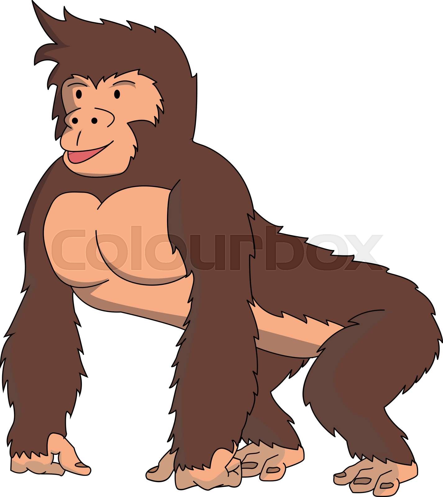 Gorilla cartoon illustration | Stock vector | Colourbox