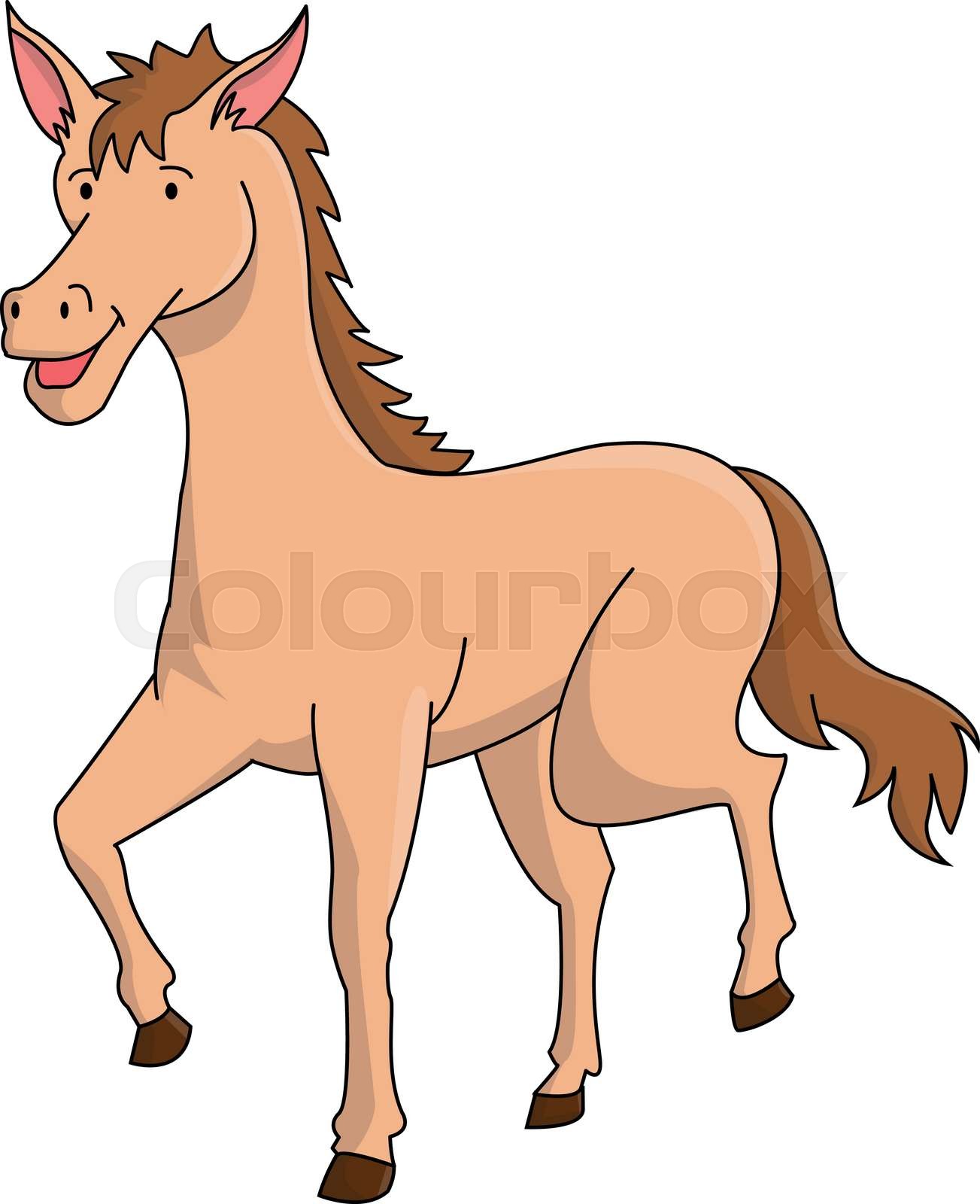 Horse cartoon illustration | Stock vector | Colourbox
