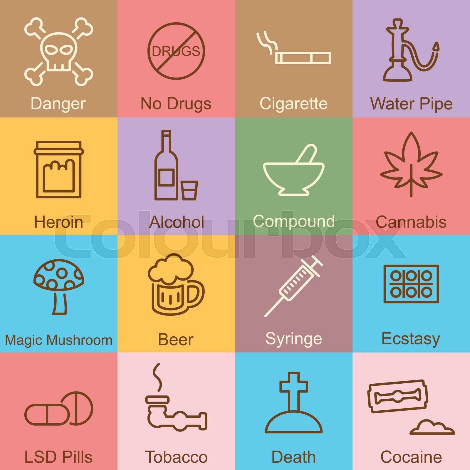 drug outline design | Stock vector | Colourbox