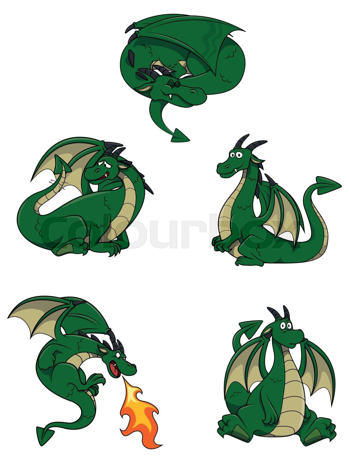 Dragon character set collection | Stock vector | Colourbox