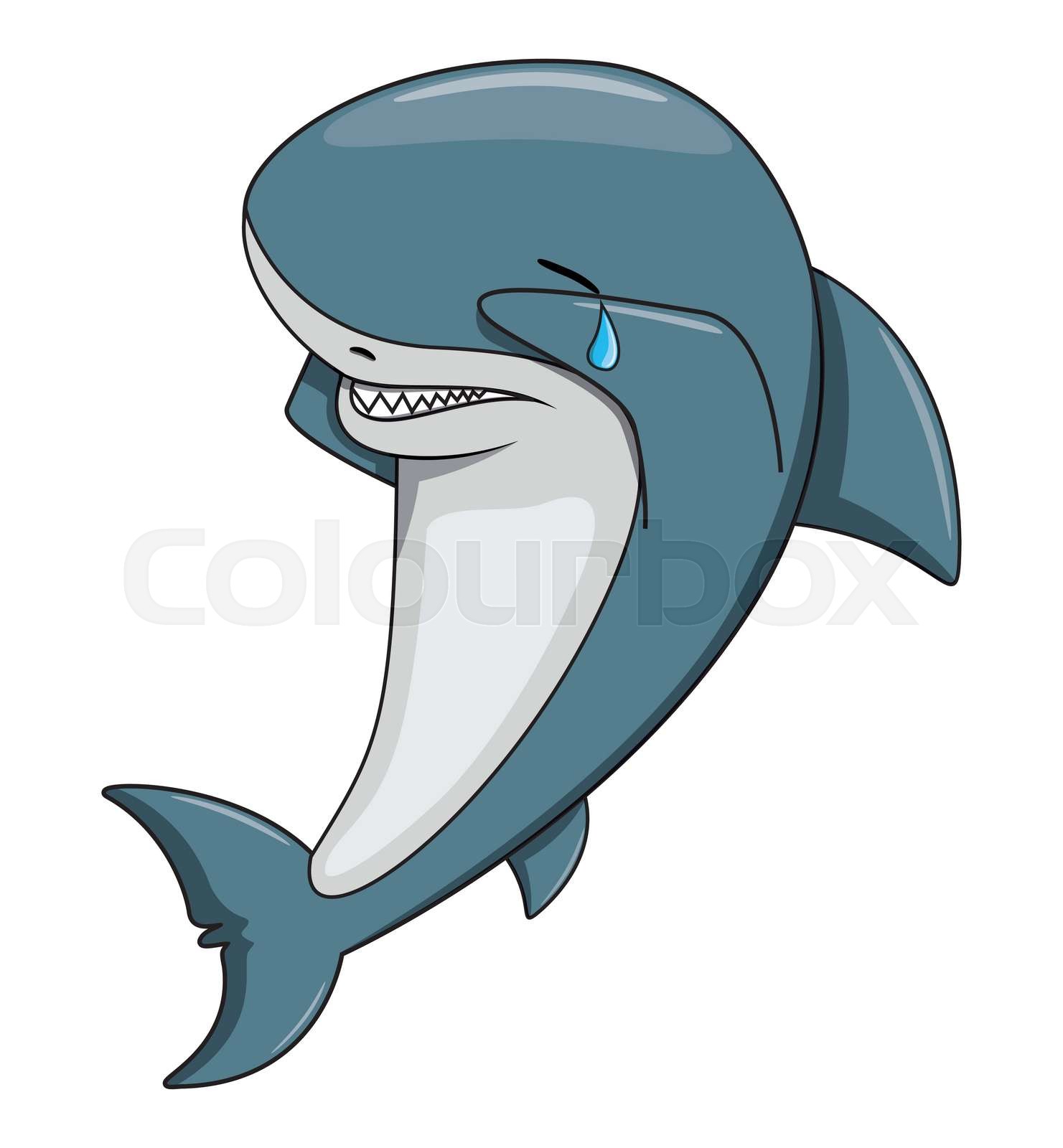 Sad Shark | Stock vector | Colourbox