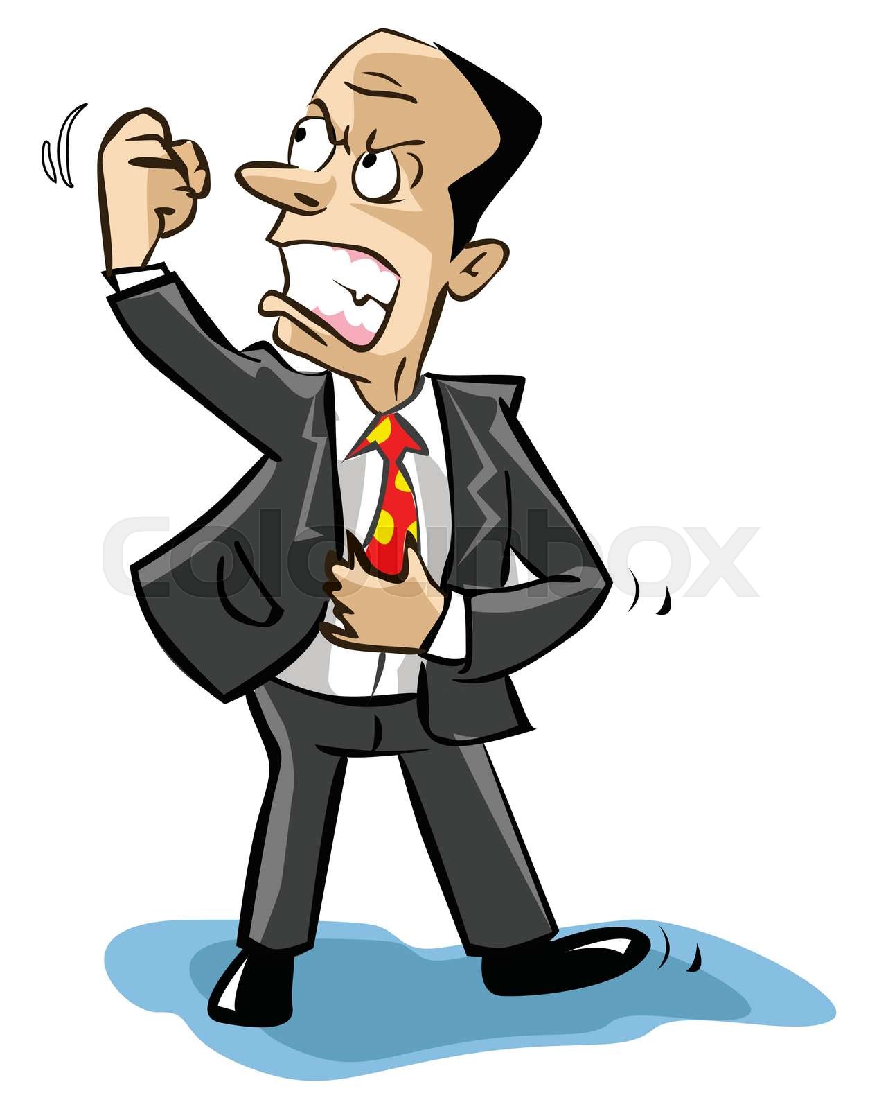very angry Business man | Stock vector | Colourbox