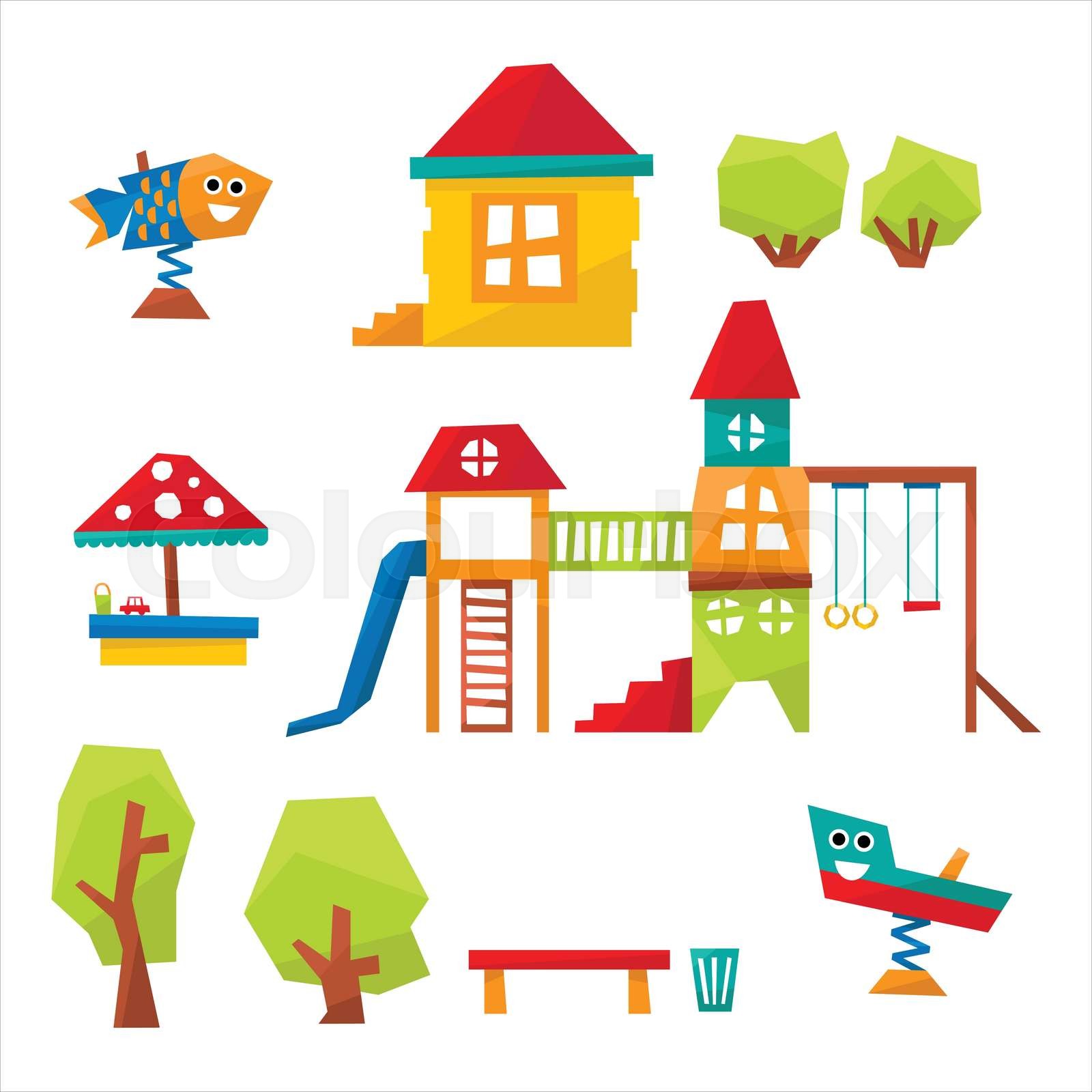 icon, spielplatz, flach | Stock-Vektor | Colourbox