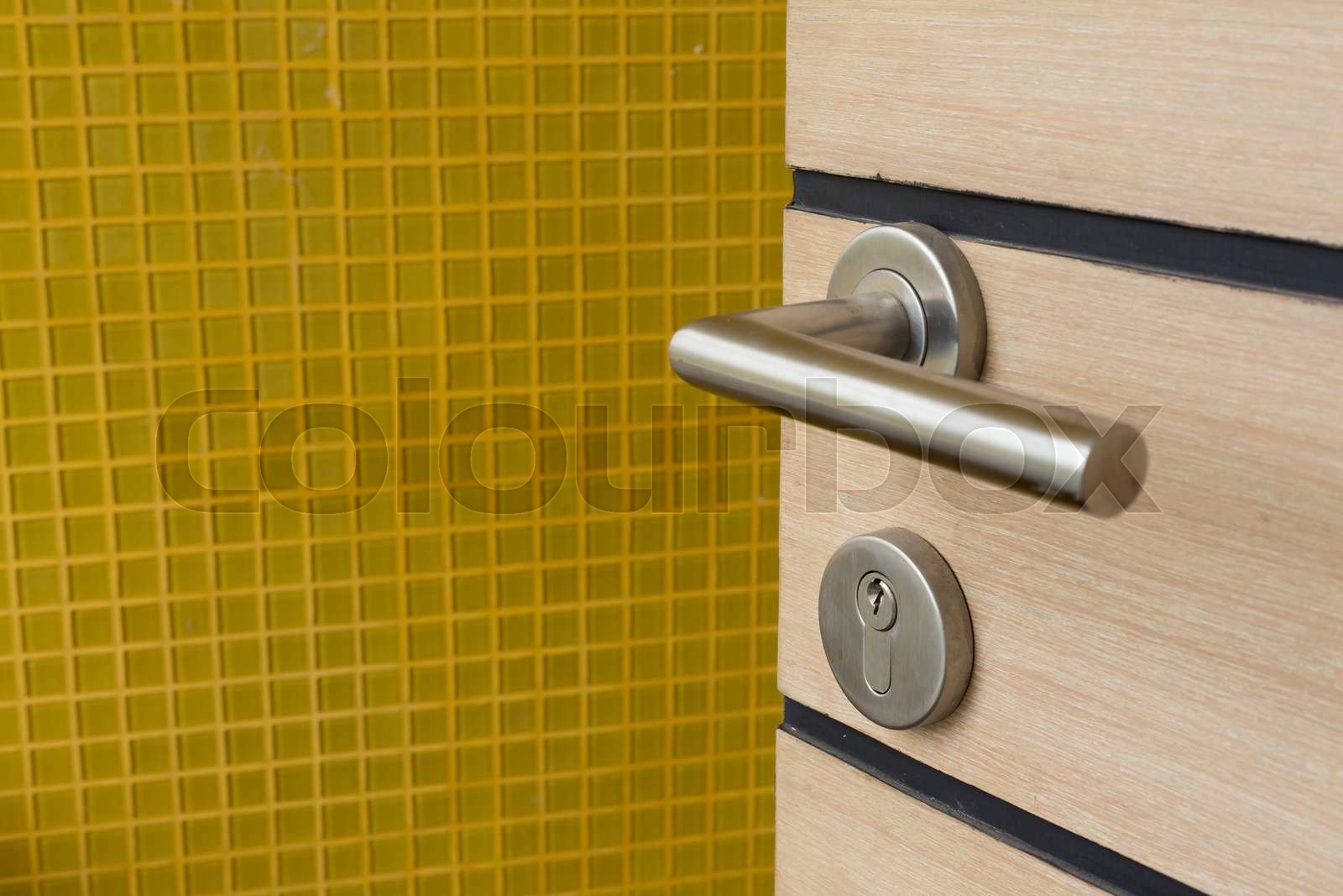 door handle and key hole | Stock image | Colourbox