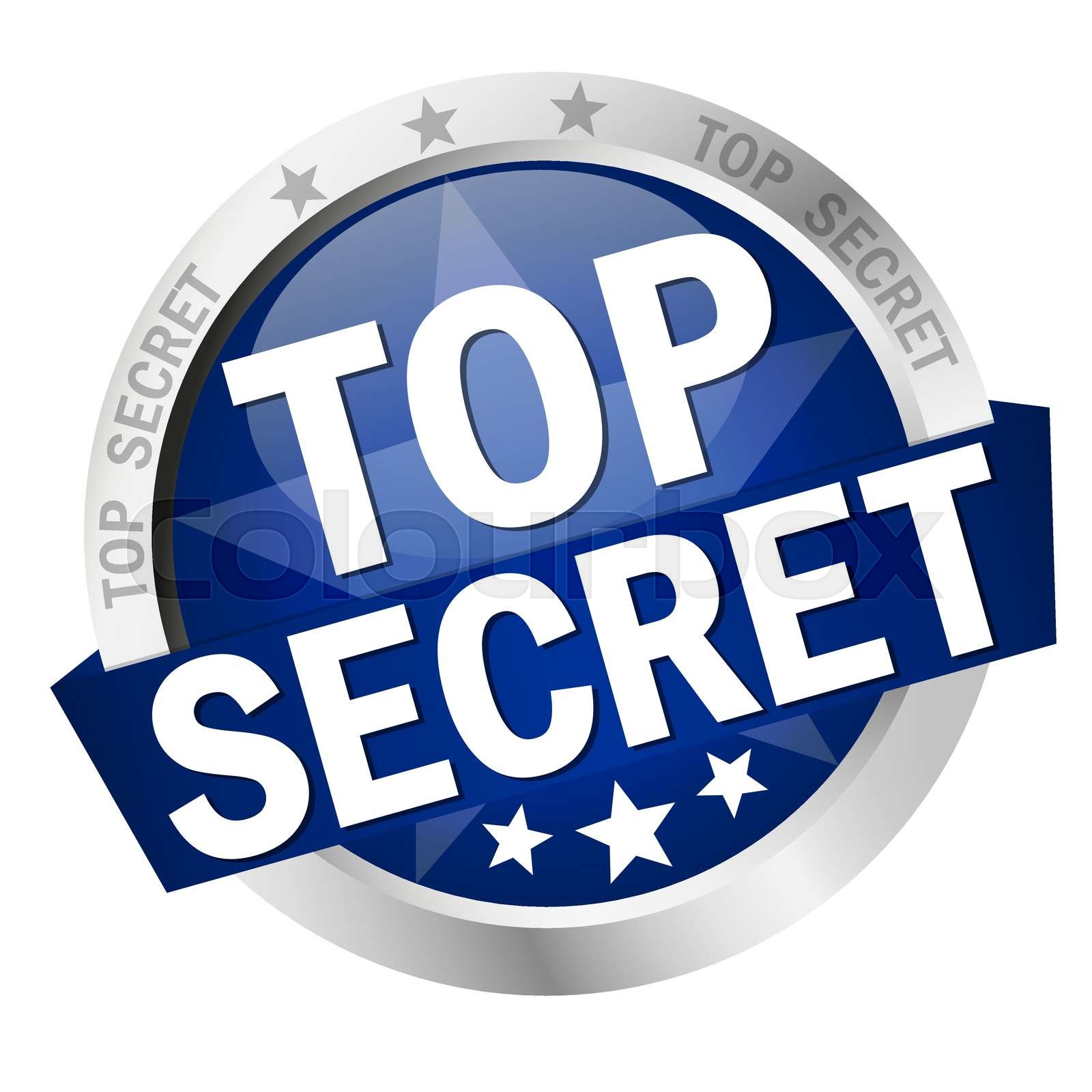 Button with Banner Top Secret | Stock vector | Colourbox