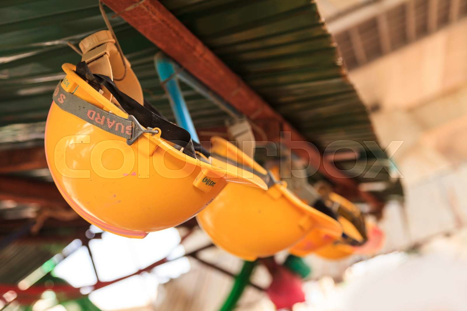Construction Helmets Stock Image Colourbox