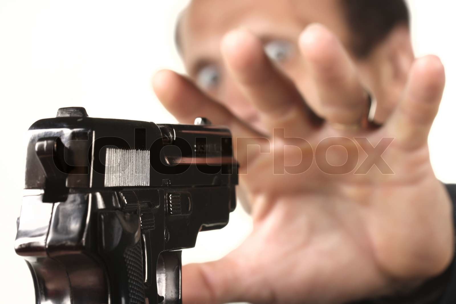 Men with gun | Stock image | Colourbox