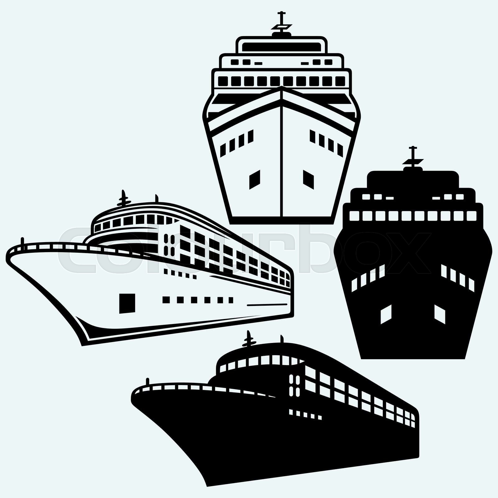 Big cruise ship | Stock vector | Colourbox
