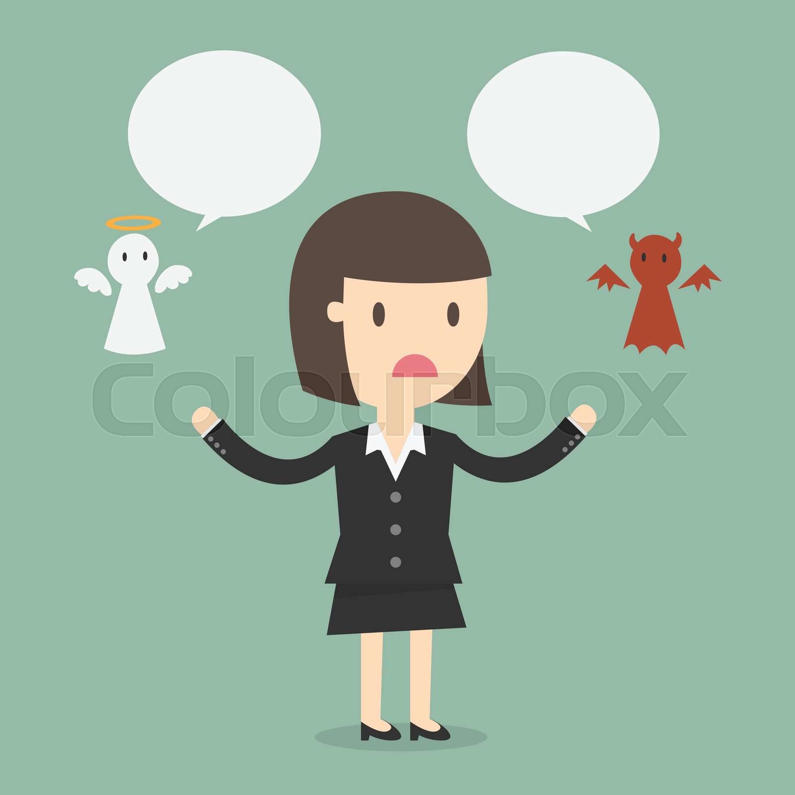 good and bad | Stock vector | Colourbox