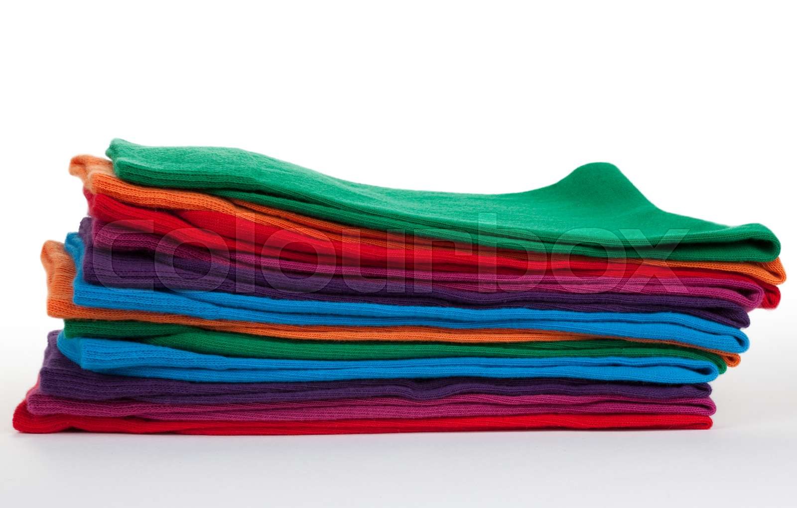 Pile of color socks | Stock image | Colourbox