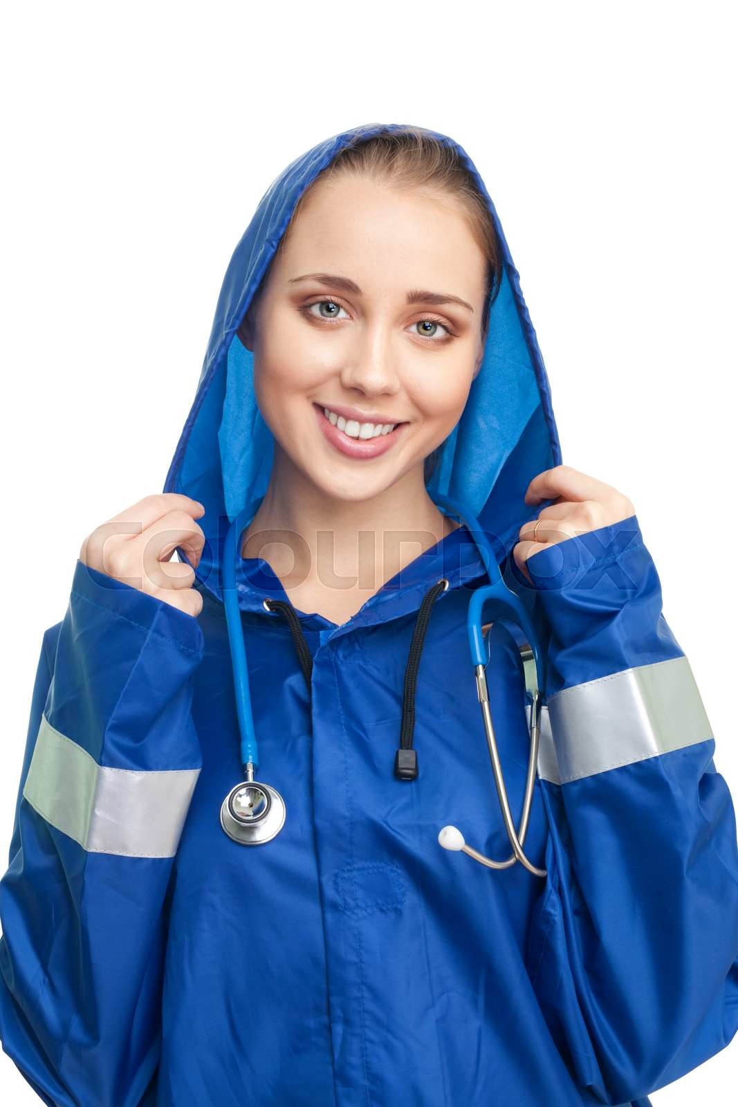Woman medic with big smile | Stock image | Colourbox