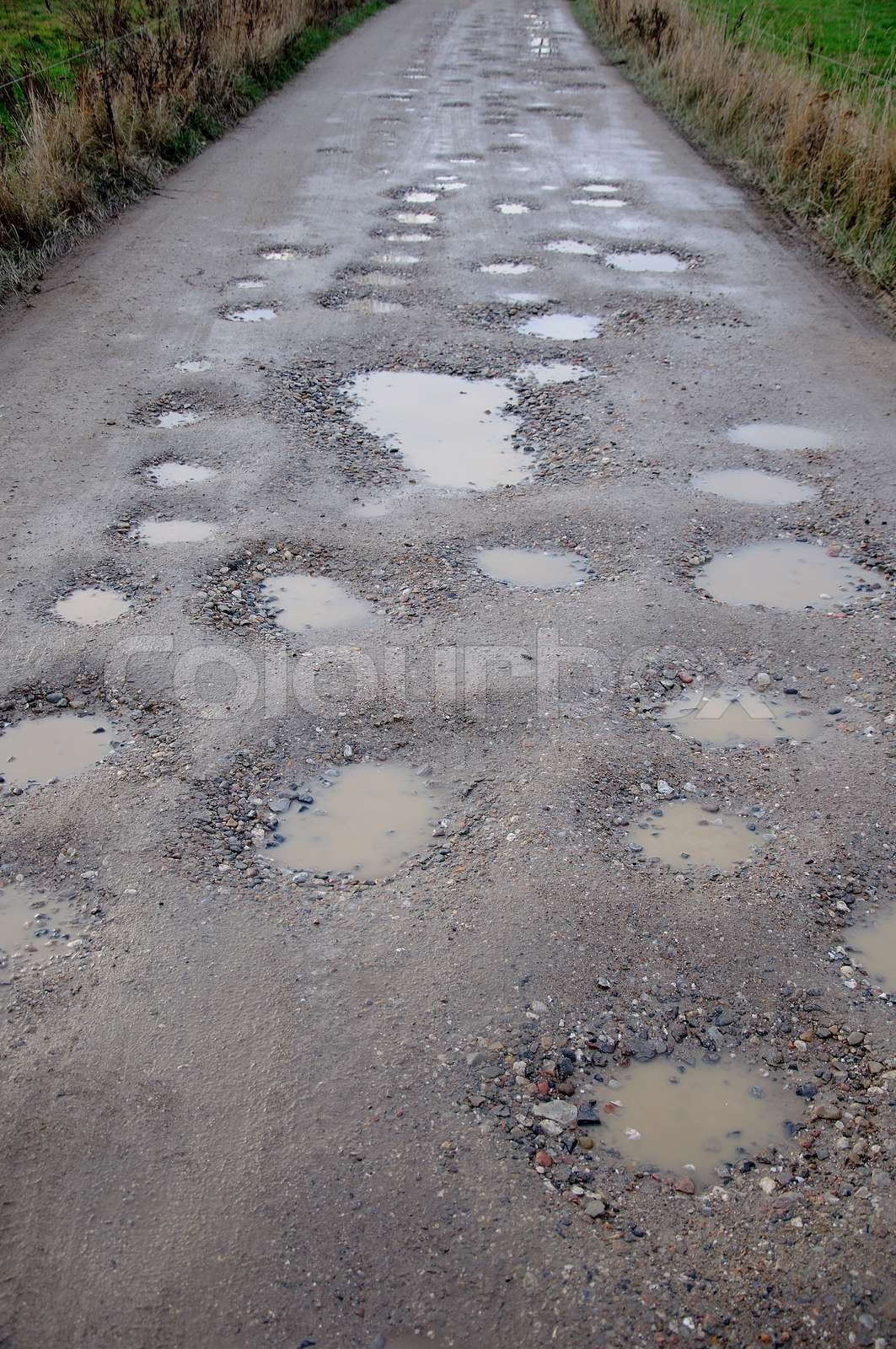 damaged road | Stock image | Colourbox