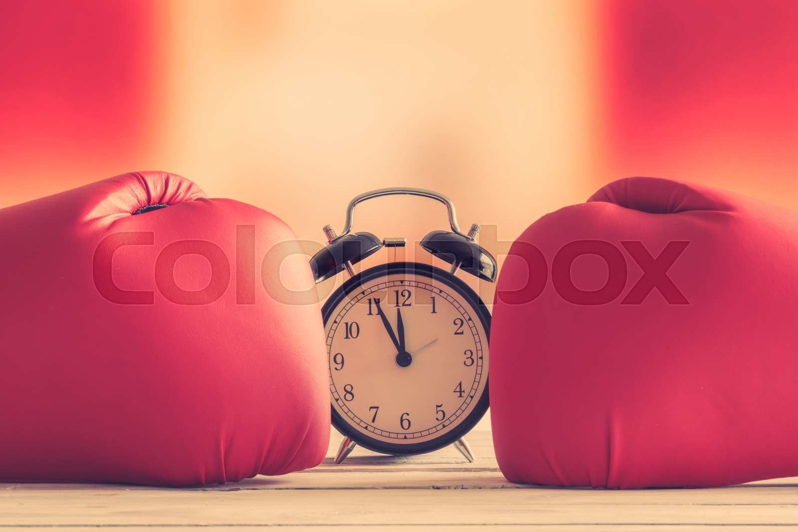 Boxing gloves punching time | Stock image | Colourbox