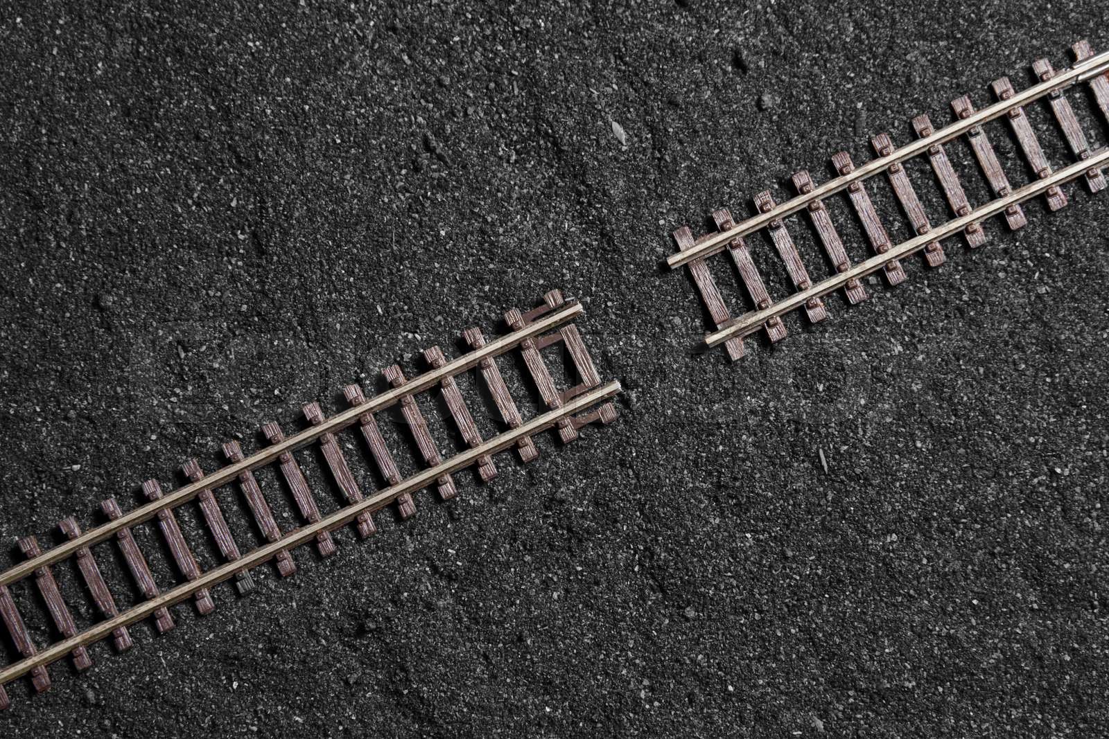 gap between railroad tracks | Stock image | Colourbox