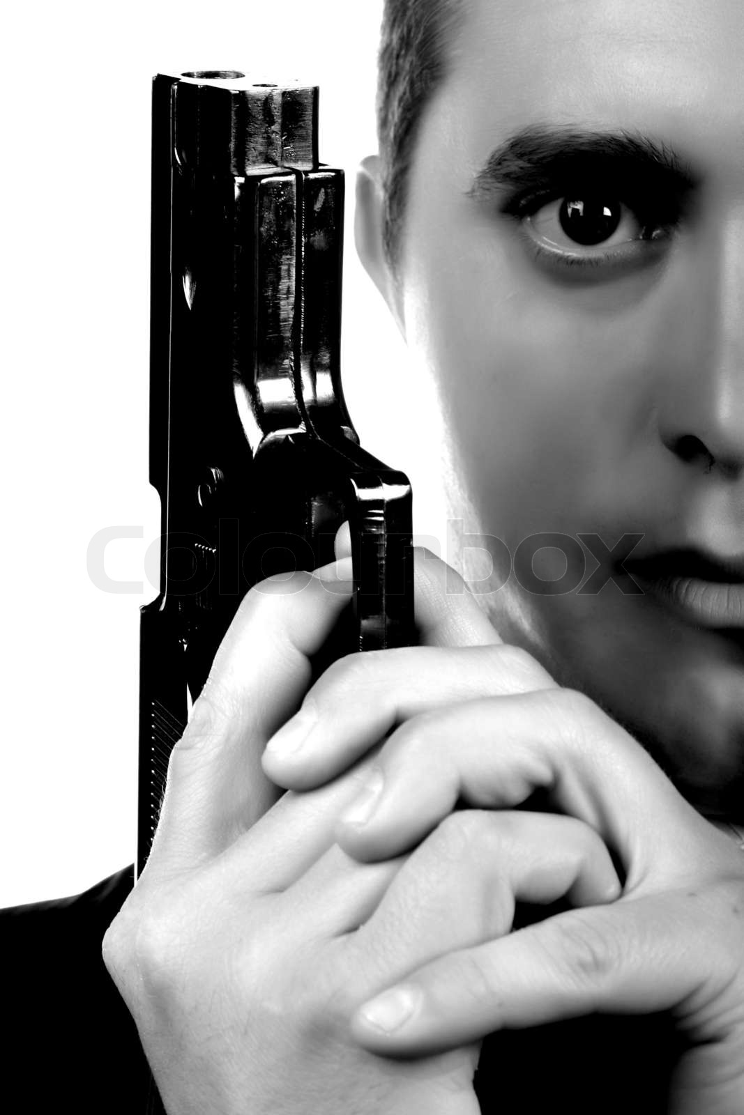 Men with gun | Stock image | Colourbox