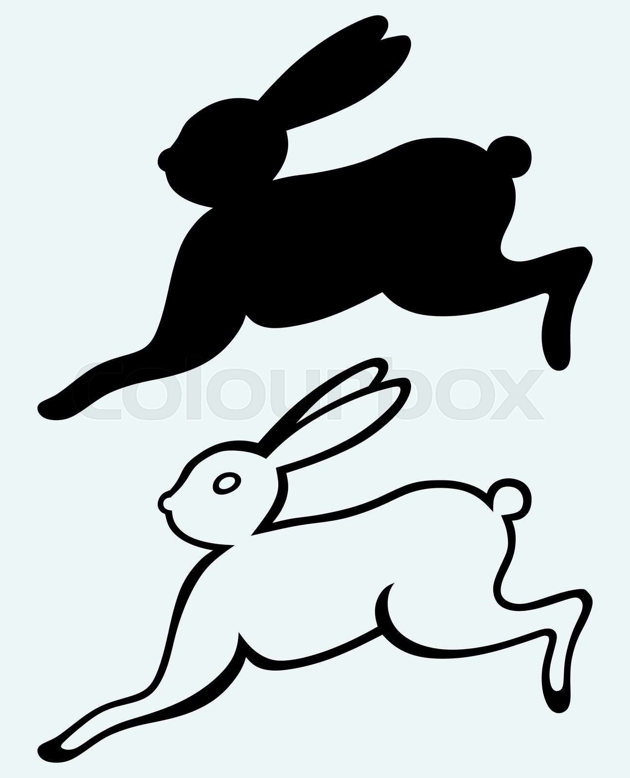 Running hare. Vector | Stock vector | Colourbox