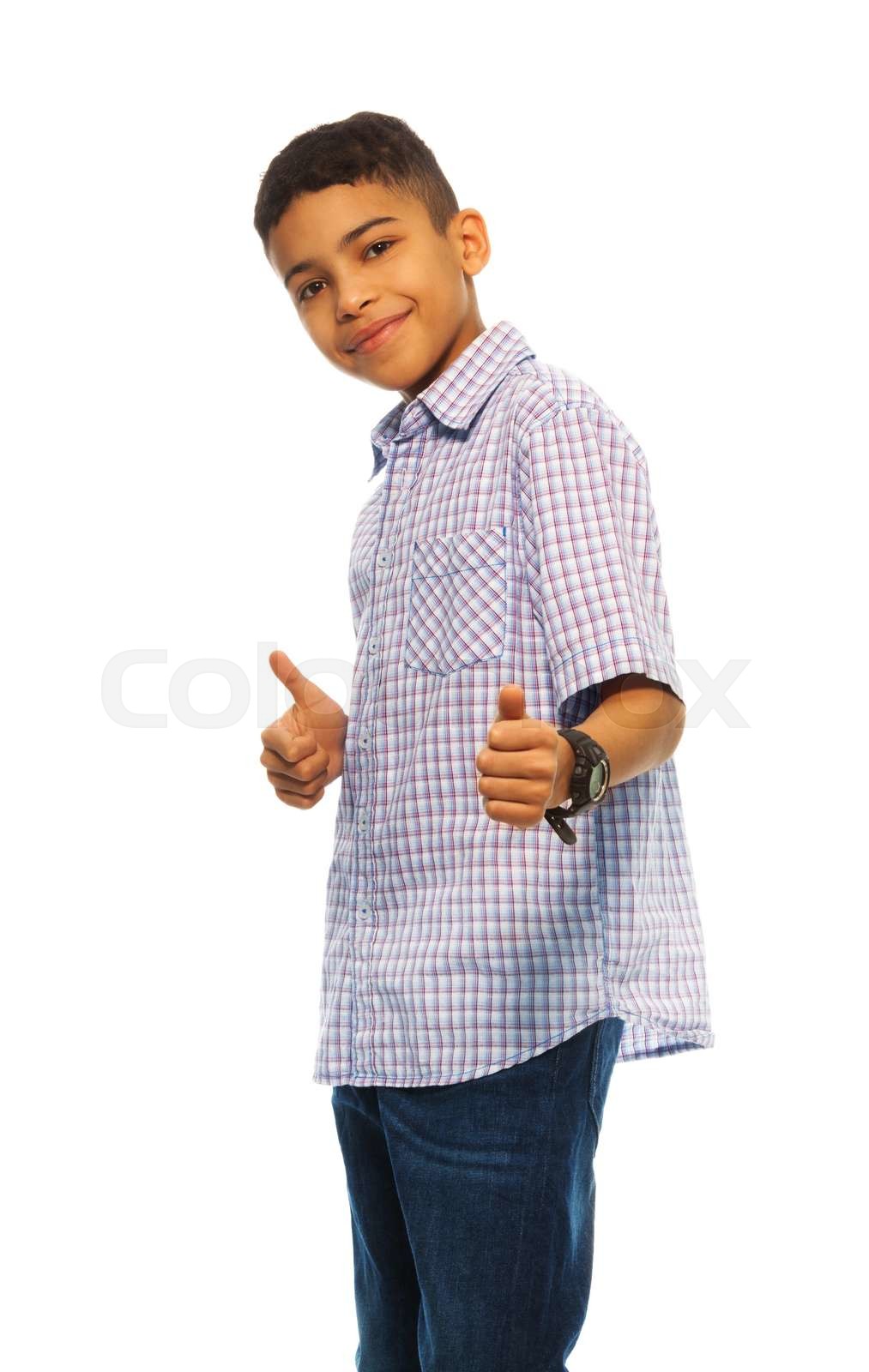 Happy black boy | Stock image | Colourbox