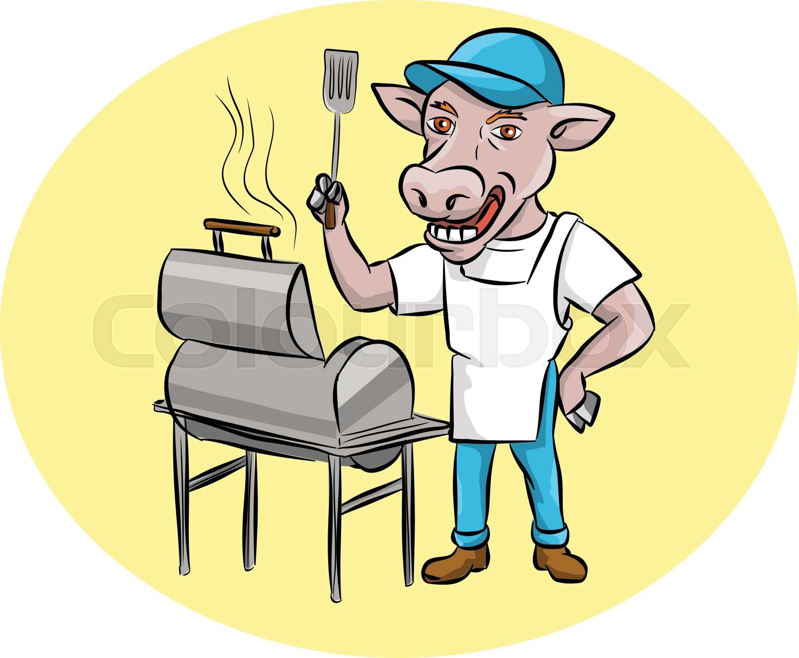 grill, tegneserie, bbq | Stock vektor | Colourbox