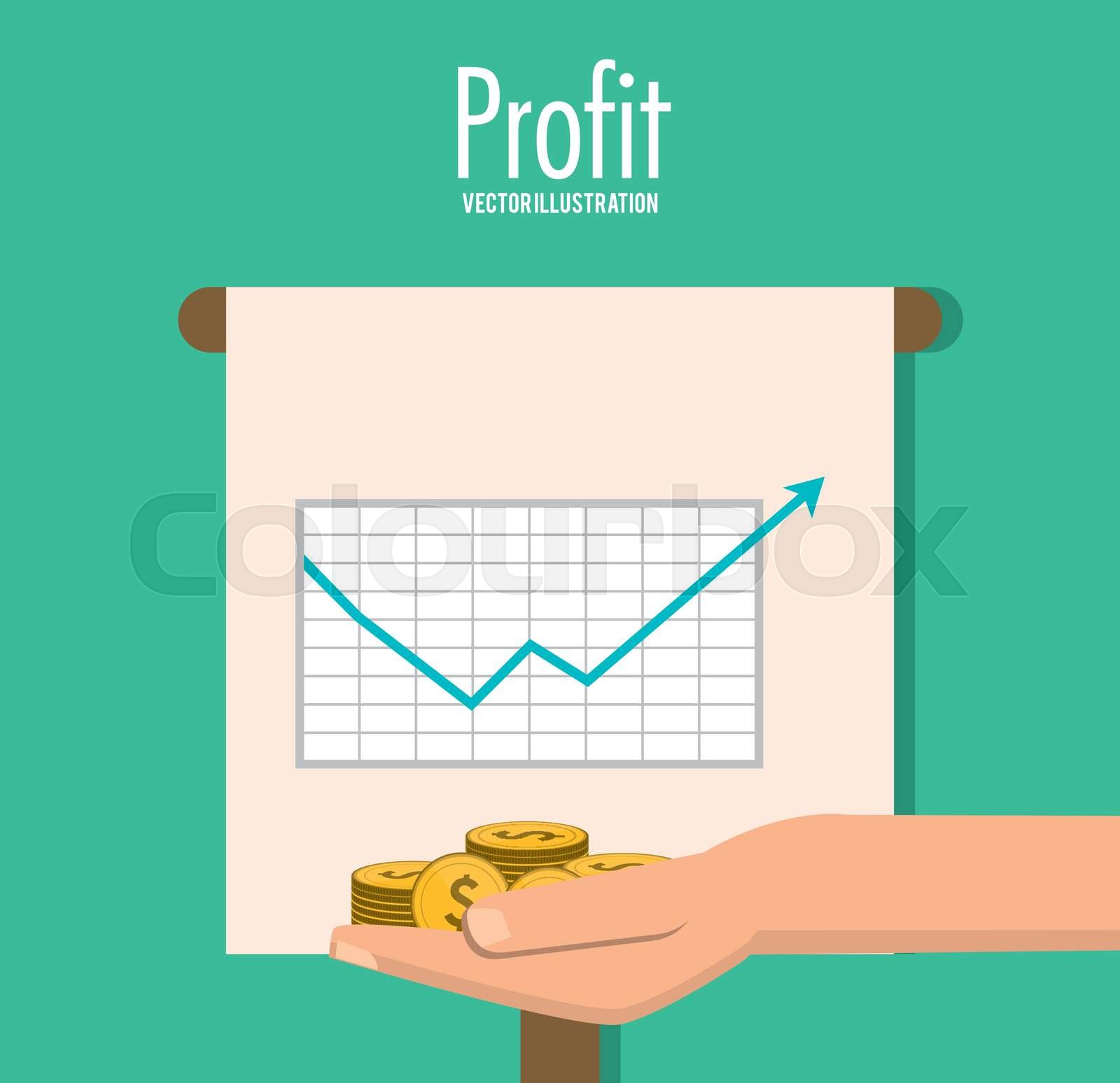 Profit icon design | Stock vector | Colourbox