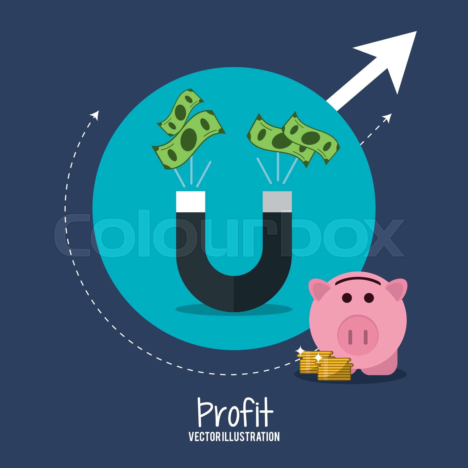 Profit icon design | Stock vector | Colourbox
