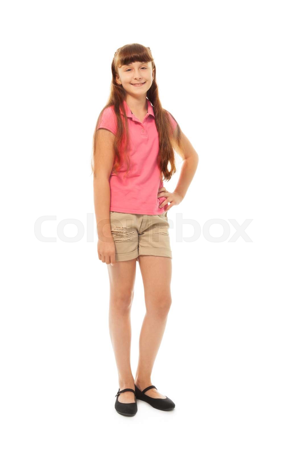 Happy girl standing | Stock image | Colourbox