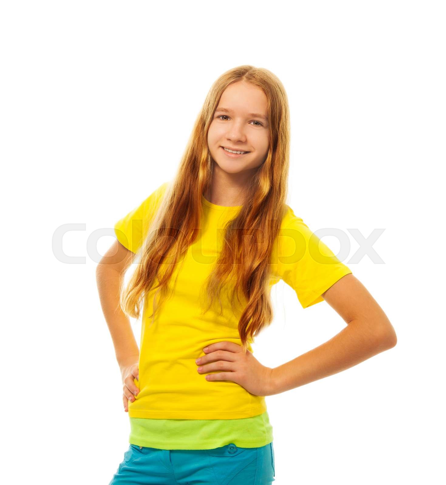 Long haired girl | Stock image | Colourbox