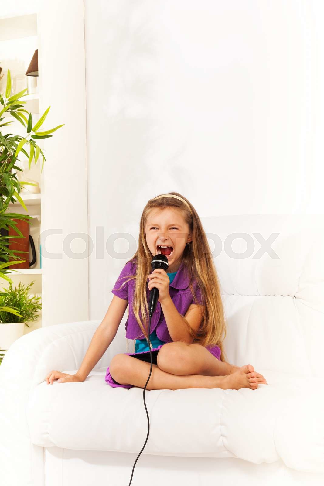Singing And Screaming Expression Stock Image Colourbox
