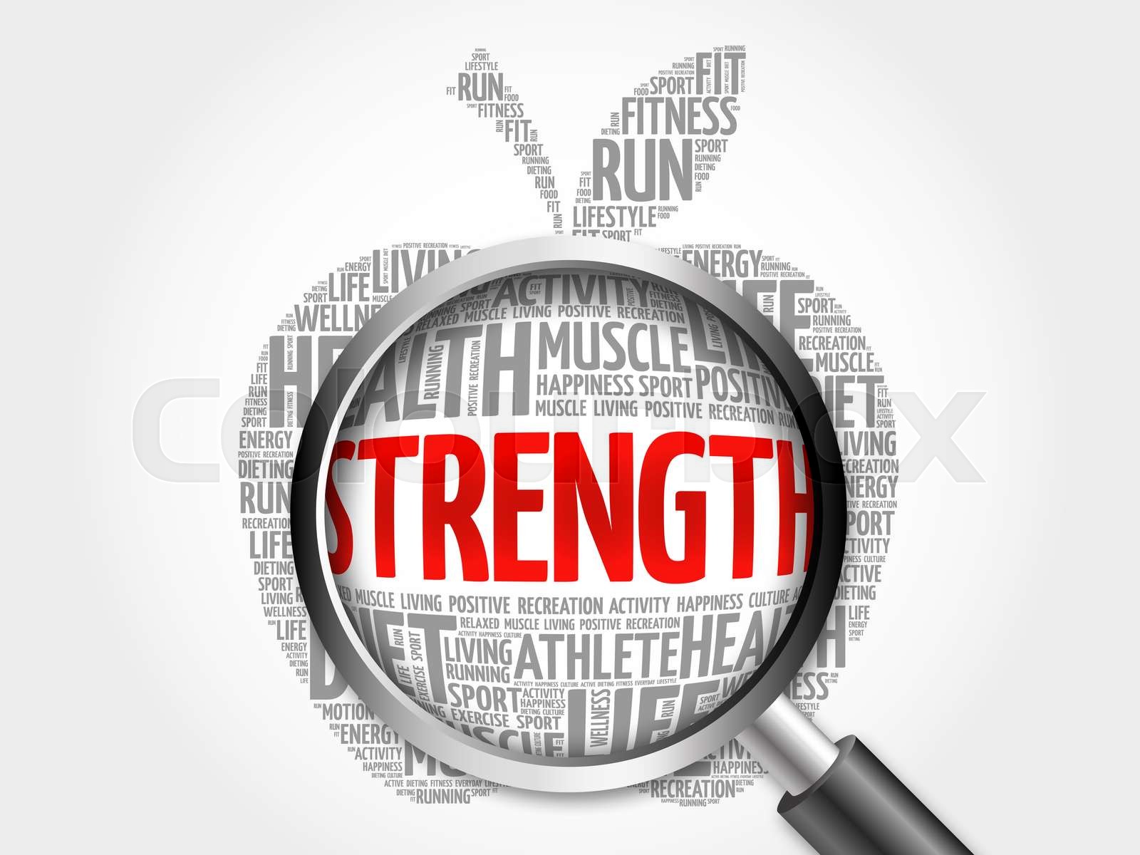 Strength apple word cloud | Stock image | Colourbox