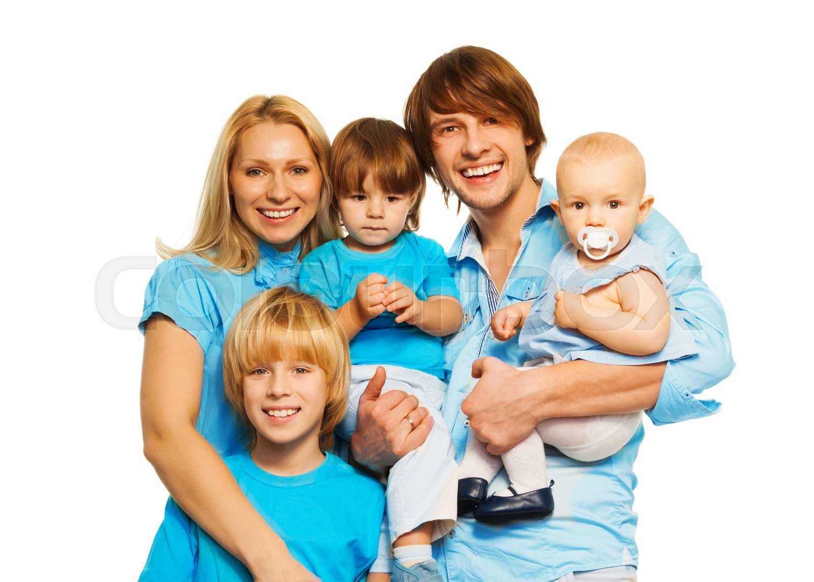 Happy White Family