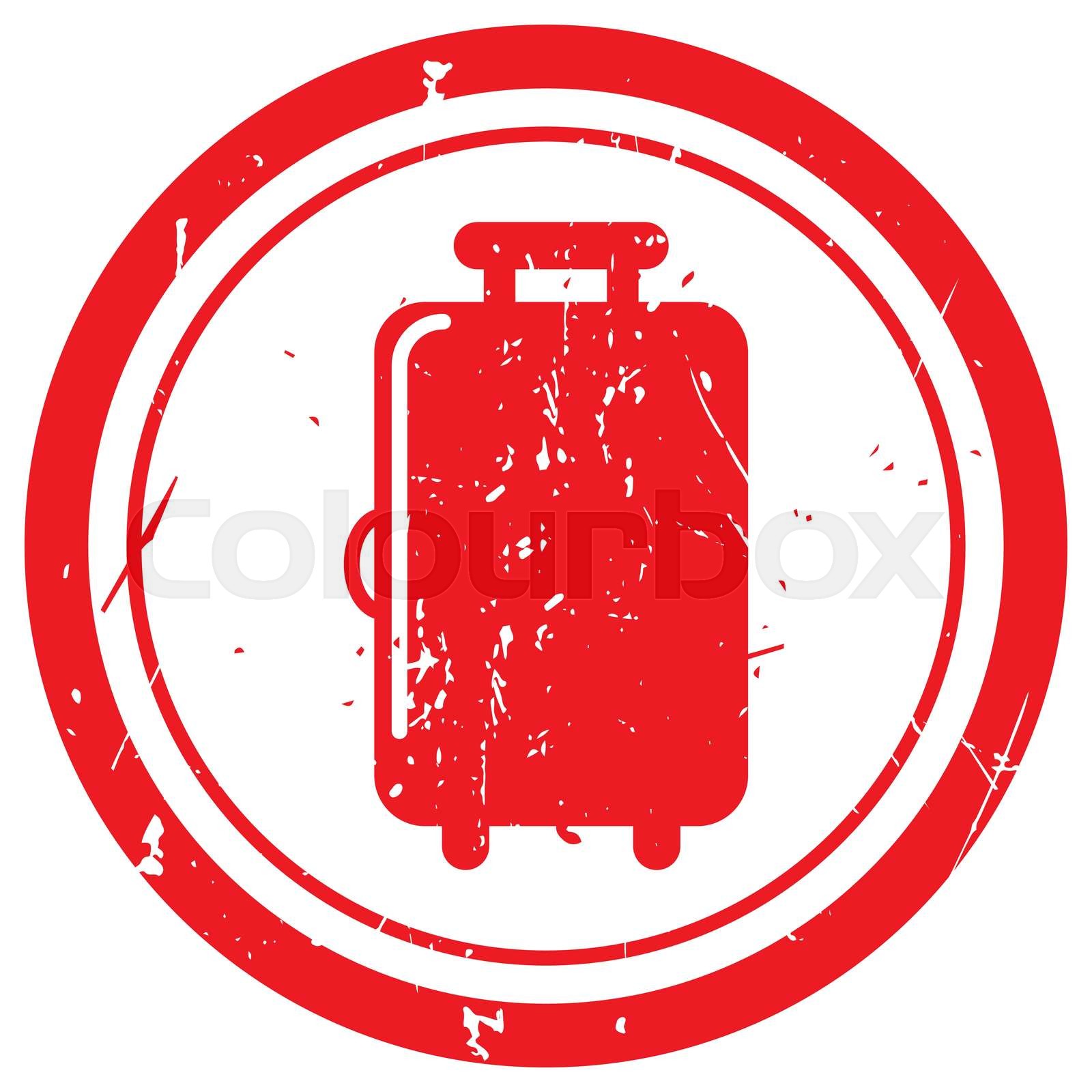 Red Luggage rubber stamp | Stock vector | Colourbox