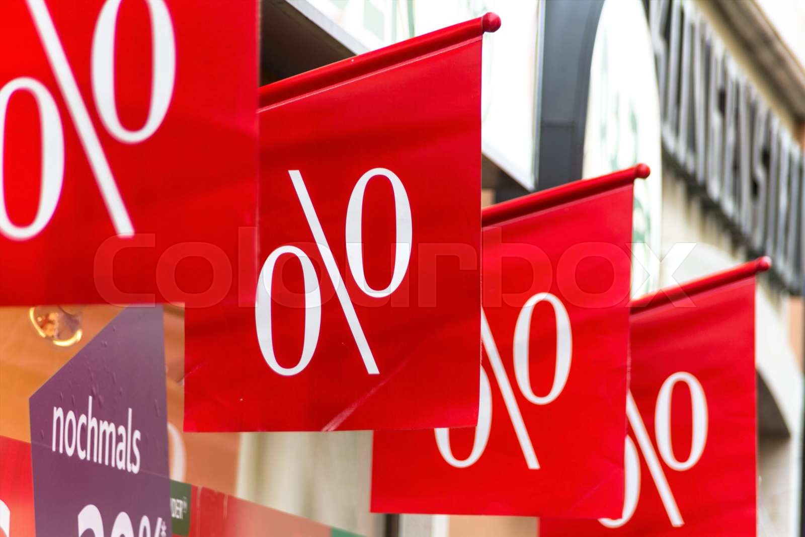 retail price reduction percentage | Stock image | Colourbox