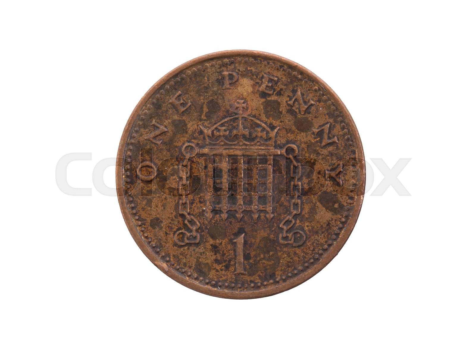Old penny coin isolated | Stock image | Colourbox