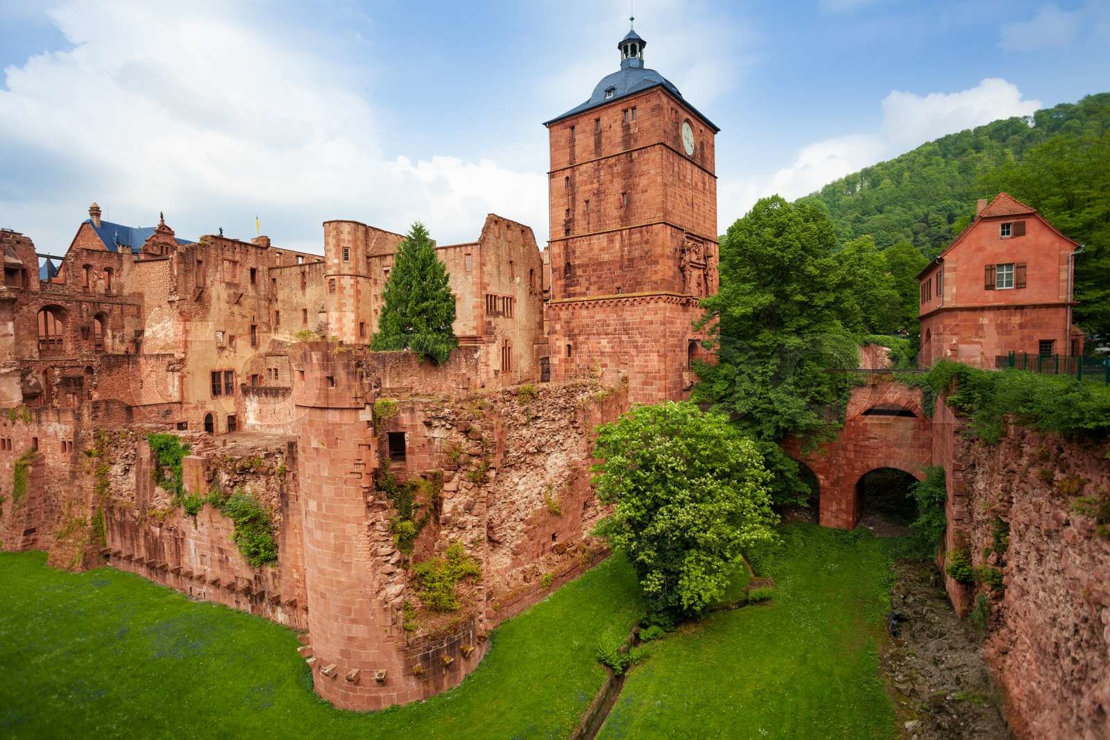 Heidelberg castle fragment view during daytime | Stock image | Colourbox