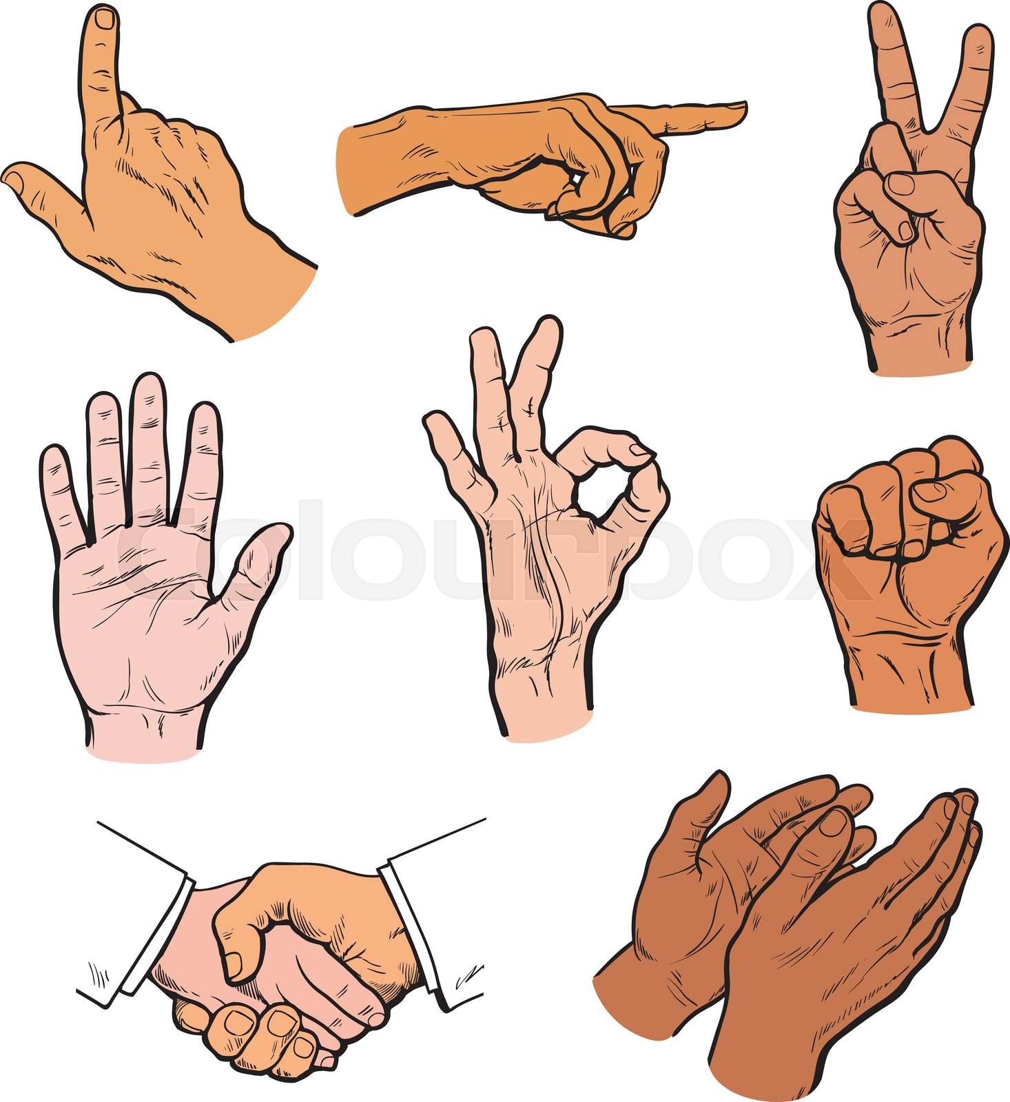 hand, finger, zeiger | Stock-Vektor | Colourbox