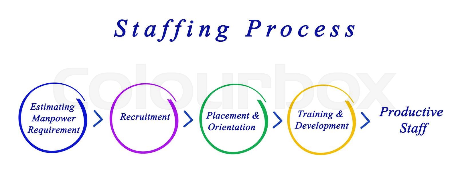 Diagram of staffing process | Stock image | Colourbox