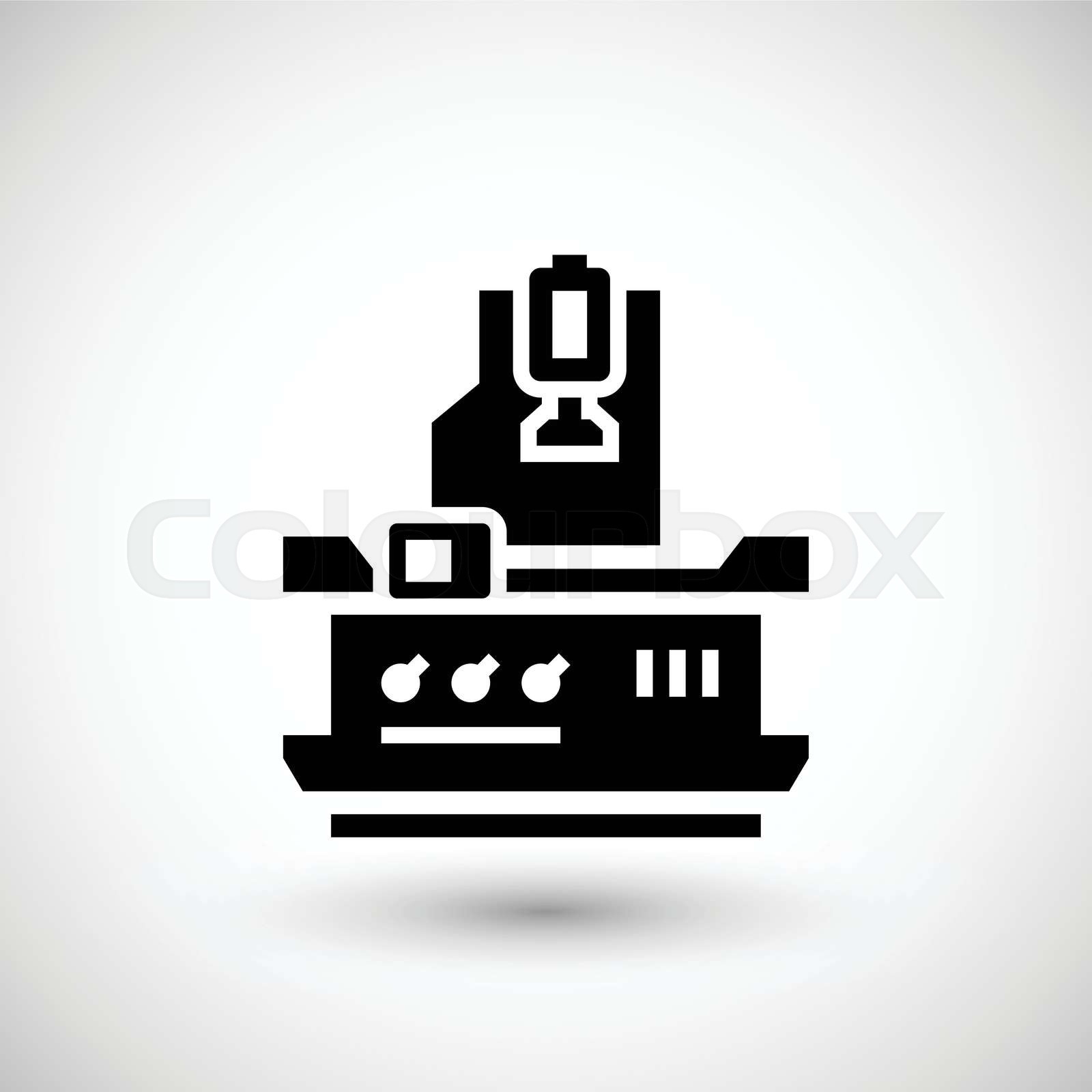 Vertical milling machine icon | Stock vector | Colourbox