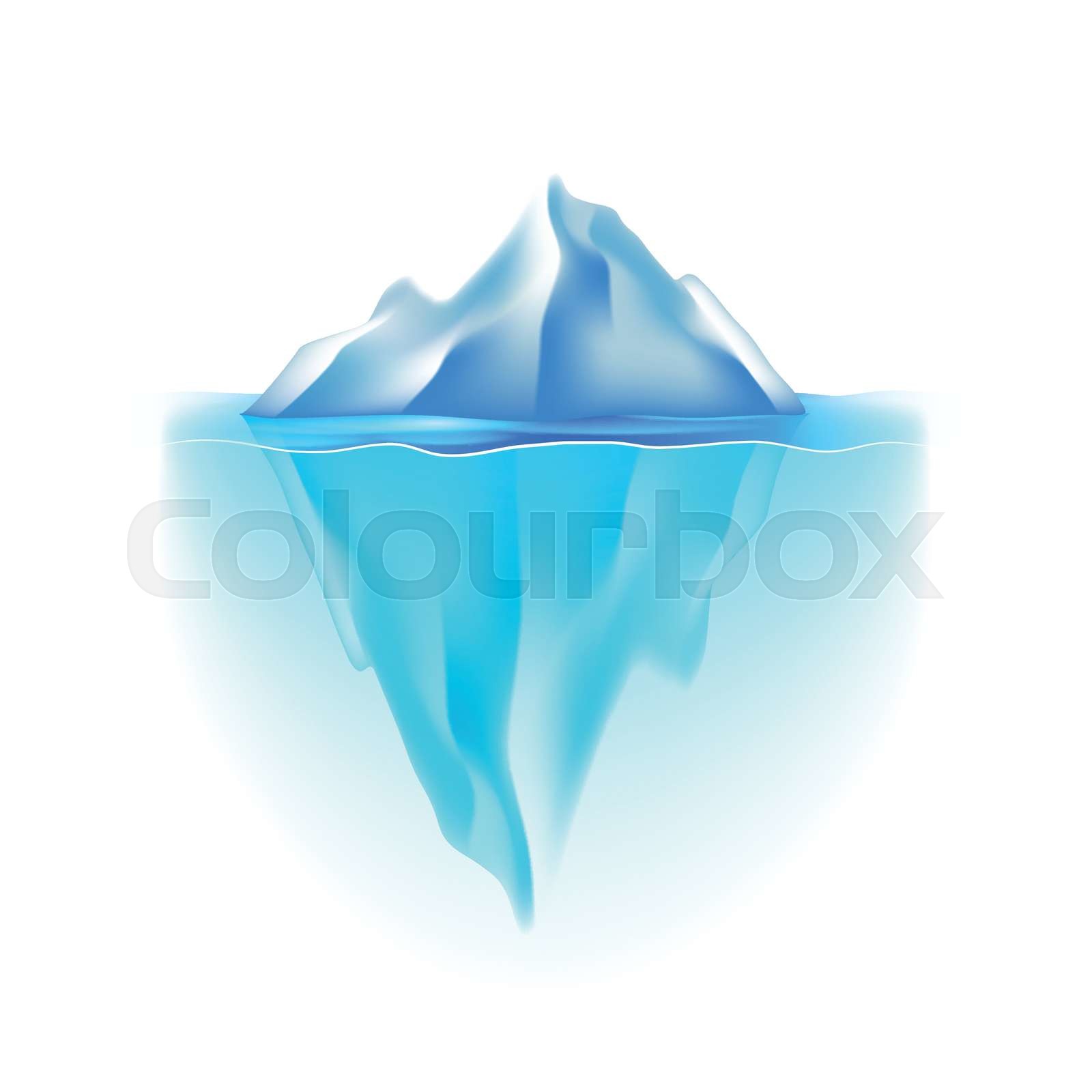 Iceberg isolated on white vector | Stock vector | Colourbox