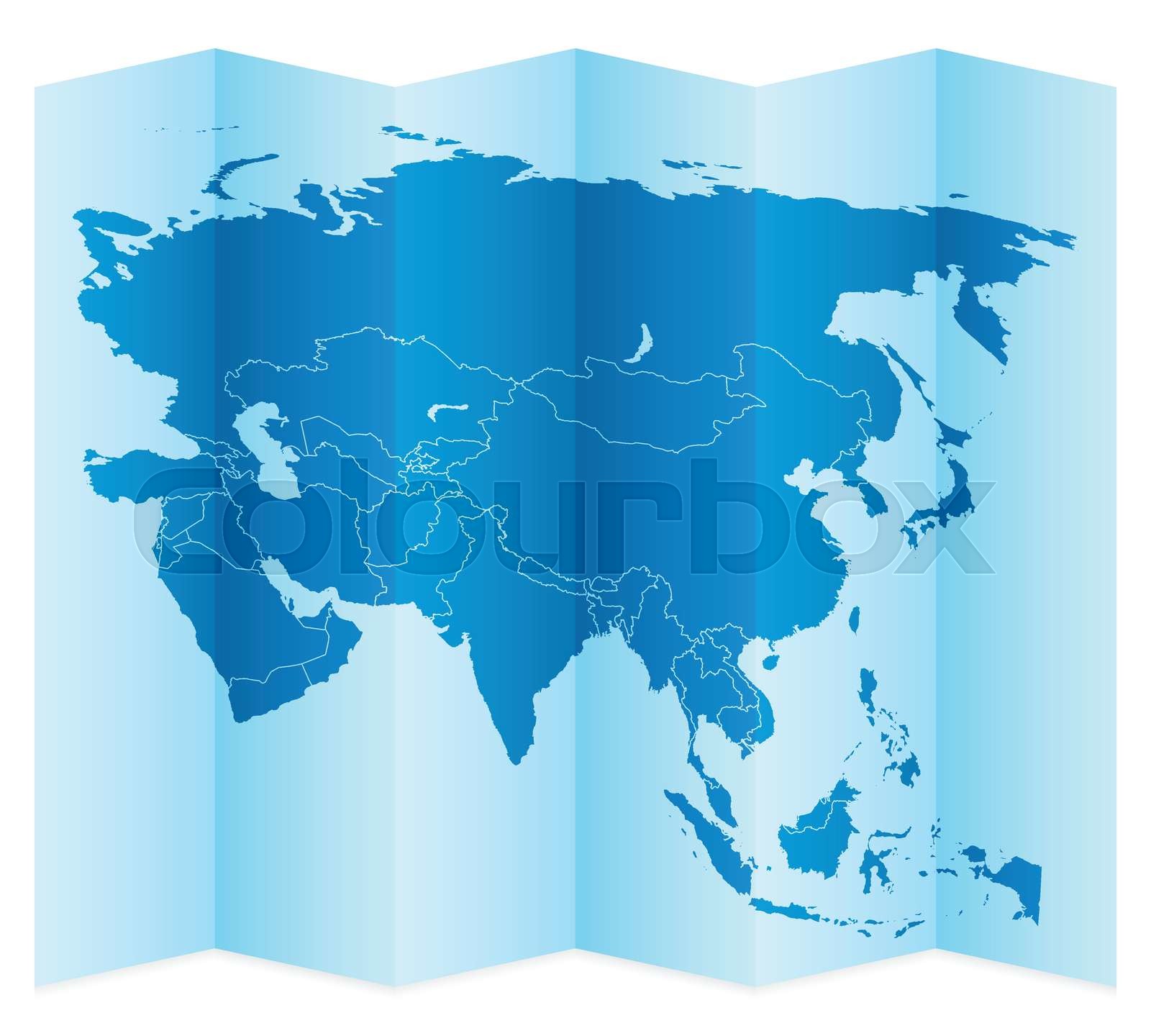 Vector Map Of Asia With Countries Free Vector Maps | My XXX Hot Girl