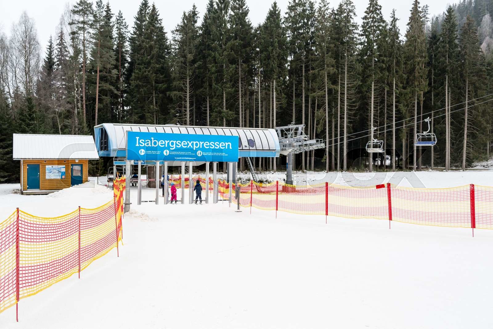 Chairlift Isabergsekspressen At Isaberg Ski Resort Stock Image chairlift-isabergsekspressen-at-isaberg-ski-resort-stock-image