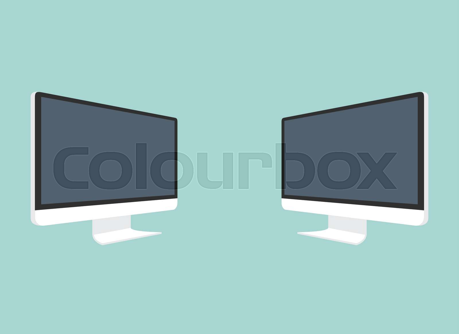 Computer Monitor Isolated | Stock vector | Colourbox